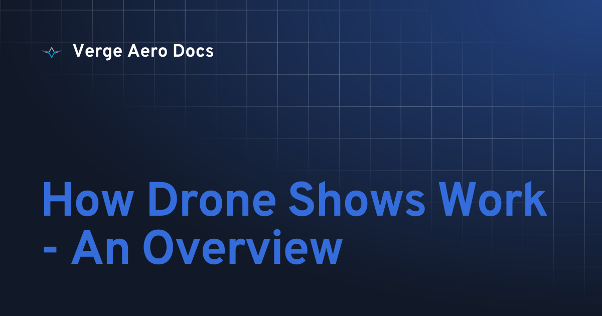 How Drone Shows Work - An Overview | Verge Aero Docs